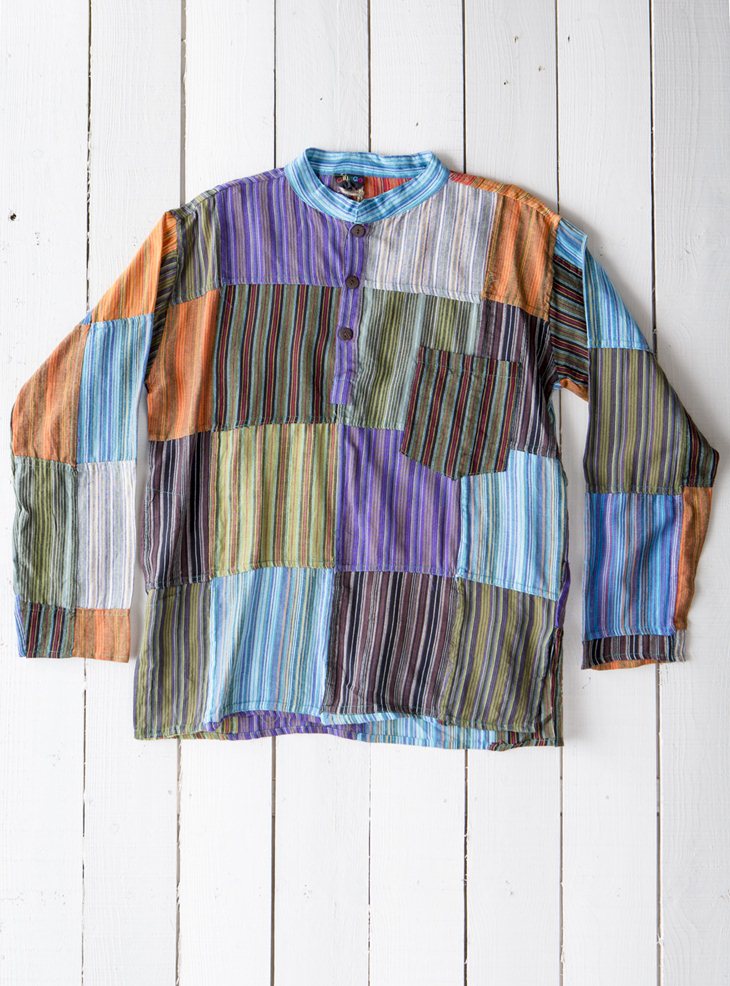 striped-patchwork-shirt_1332-zoom • Hippy Clothing by HIPPY BUDDY