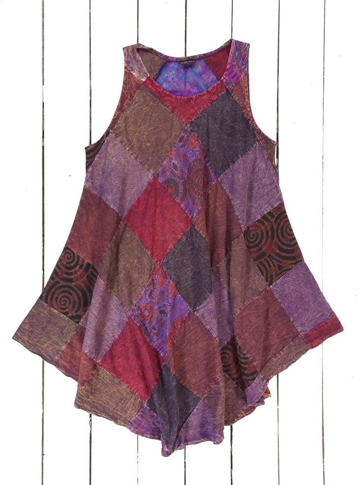 purple-sleeveless-patchwork-dress_8403-zoom • Hippy Clothing by HIPPY BUDDY