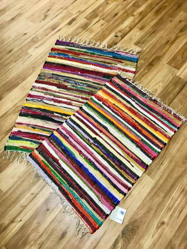 Small Rag Rug 60 x 90cms by Namaste • Hippy Clothing by Hippy Buddy
