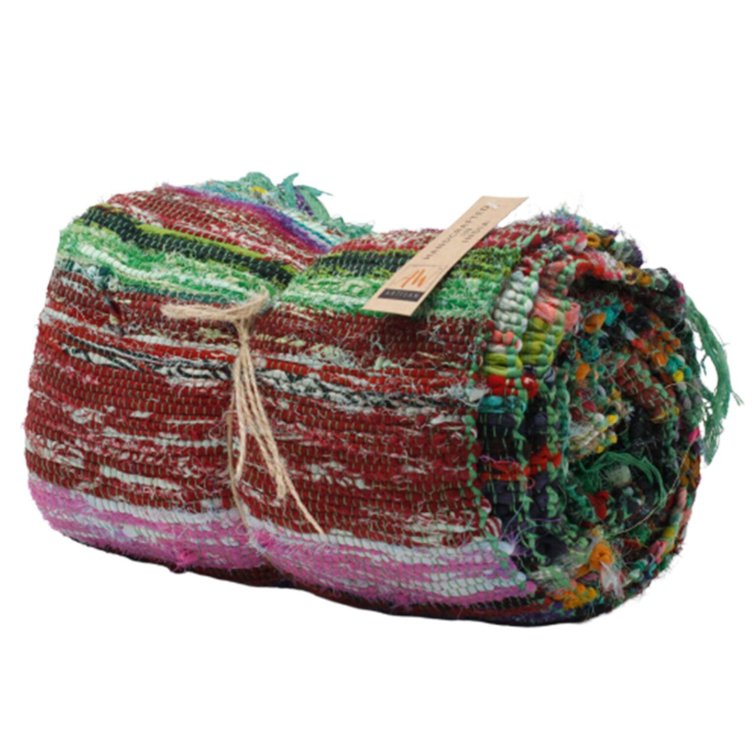 151 x 90cm Luxury Rag Rug - Green • Hippy Clothing by HIPPY BUDDY